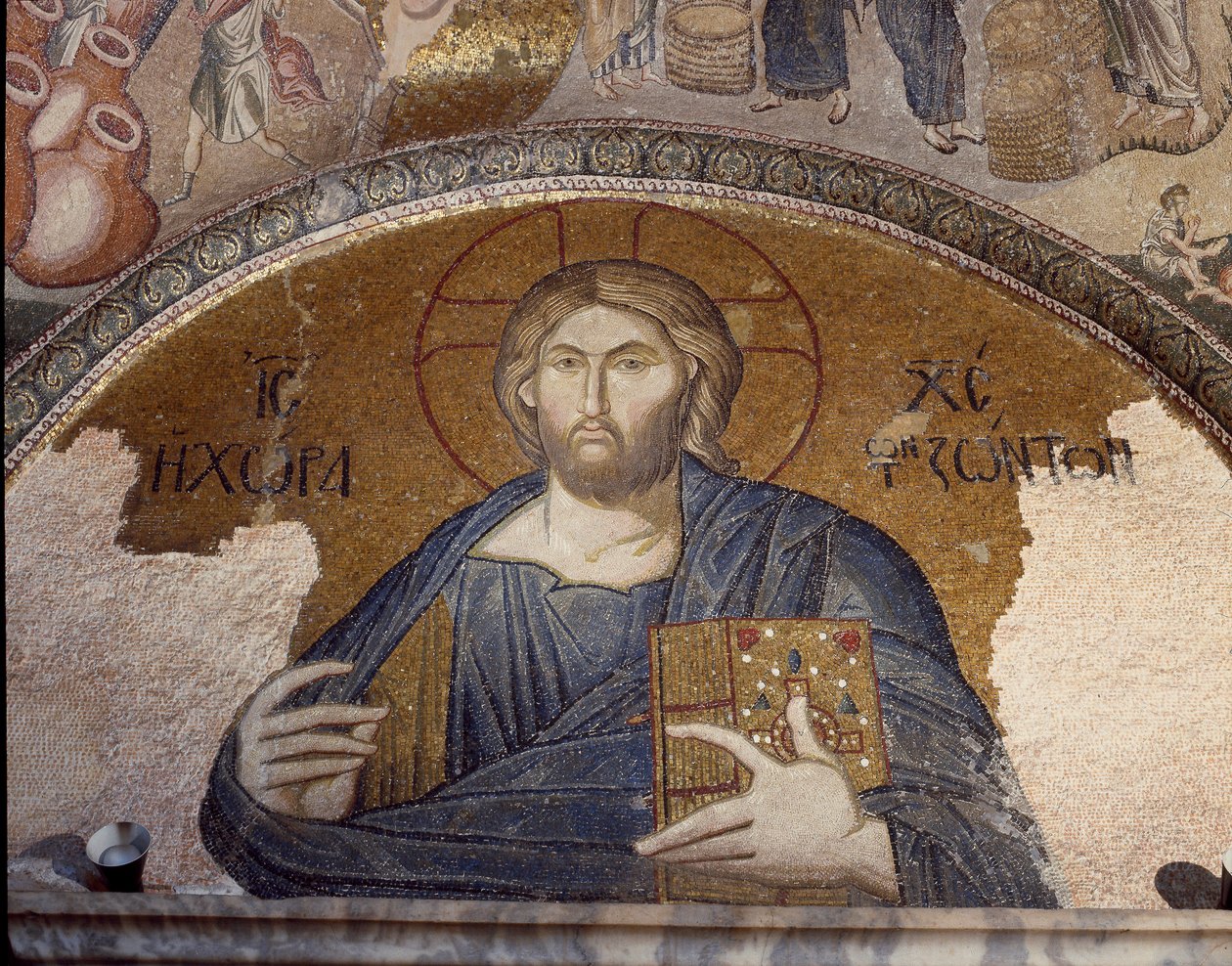 Représentation du Christ pantocrator (ou Christ en gloire) (Mosaïque de ...