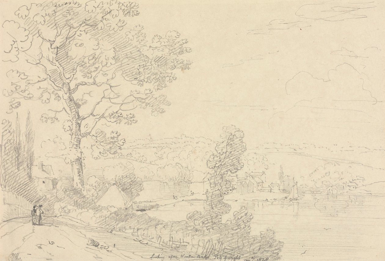 Vue sur le pont de Wootton, île de Wight, août 1828