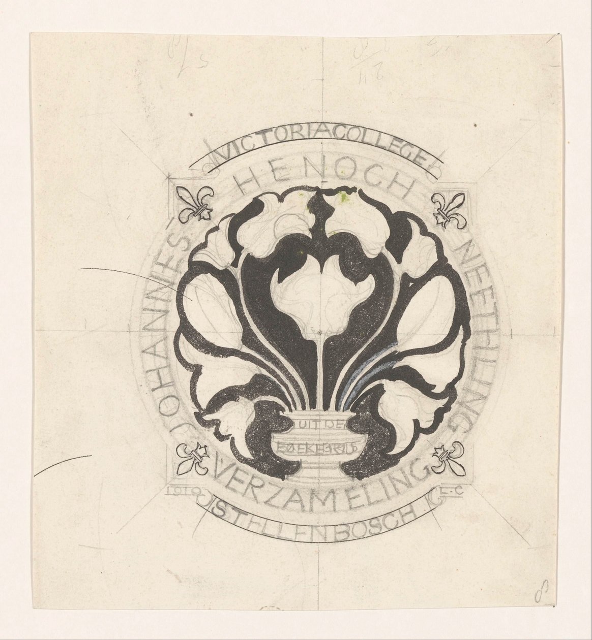 Projet pour un ex-libris de Johannes Henoch Neethling
