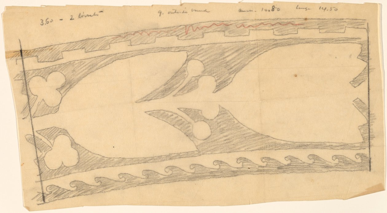 Tracé d'un motif de bordure | Charles Sprague Pearce