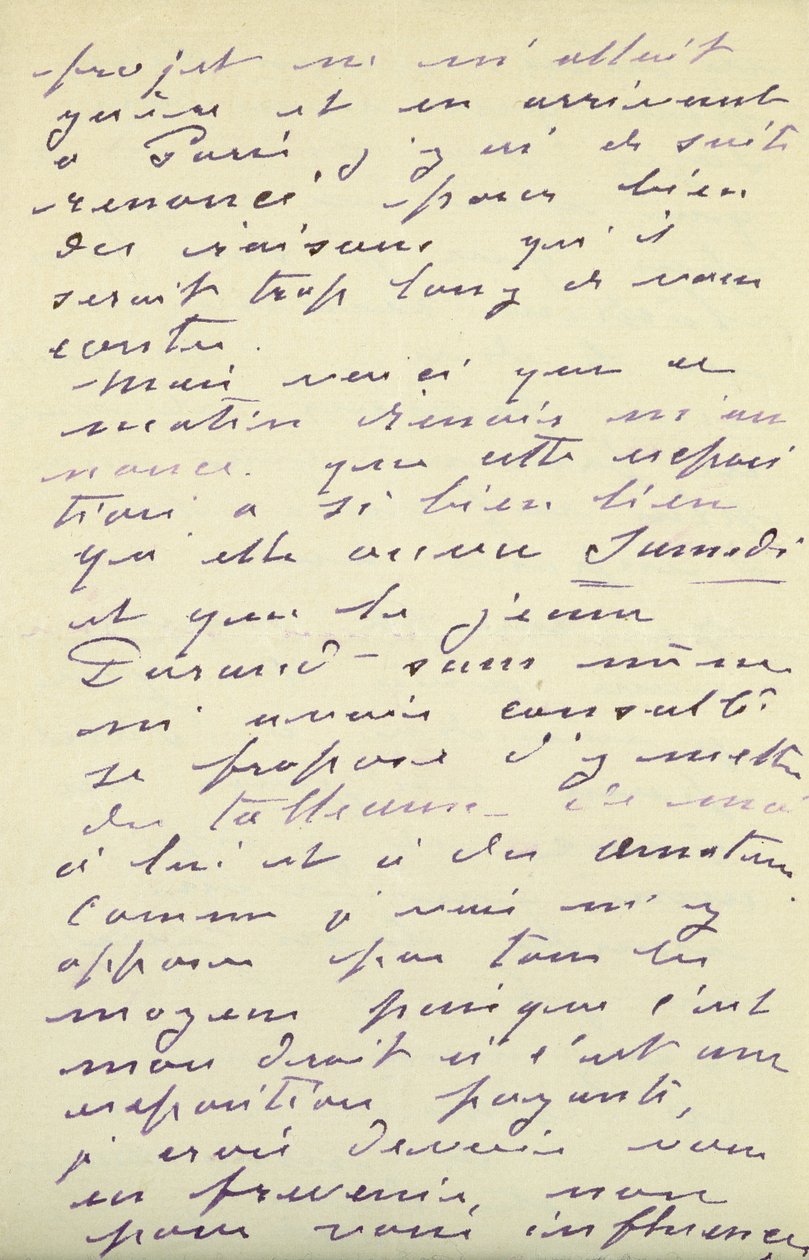 Lettre de Claude Monet à Berthe Morisot, 1888