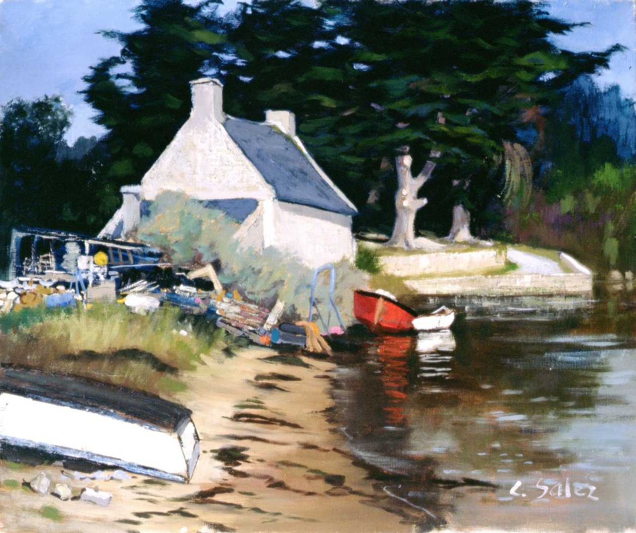 La Maison d'Adèle, Morbihan | Claude Salez | Estampe d'art