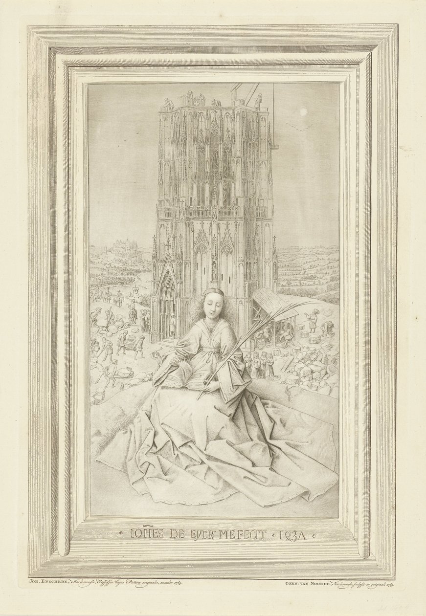 Sainte Barbe | Cornelis van Noorde | Estampe d'art