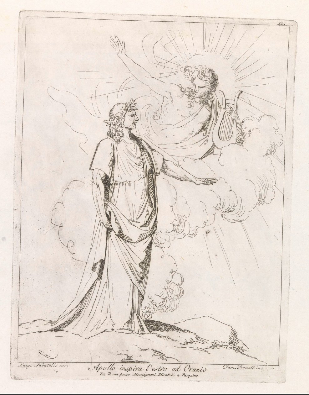 Apollon inspire Horace (Apollo inspira l'estro ad Orazio)