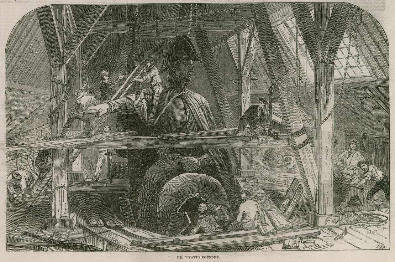 La grande statue de Wellington: la fonderie de M. Wyatt