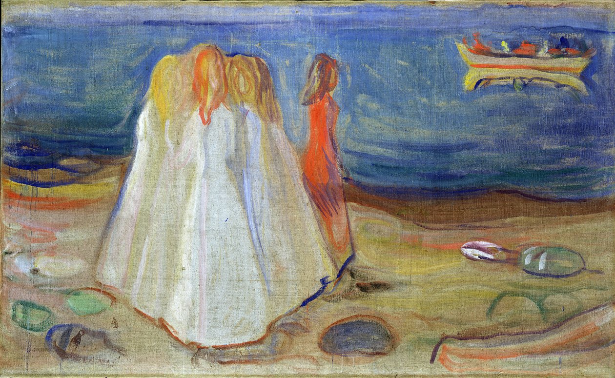 Filles au bord de la mer, 1906 | Edvard Munch | Estampe d'art