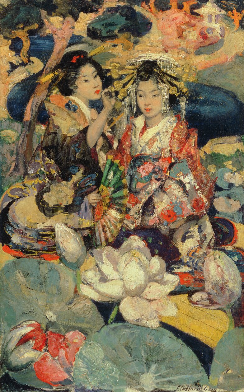La Fleur de lotus | Edward Atkinson Hornel | Estampe d'art