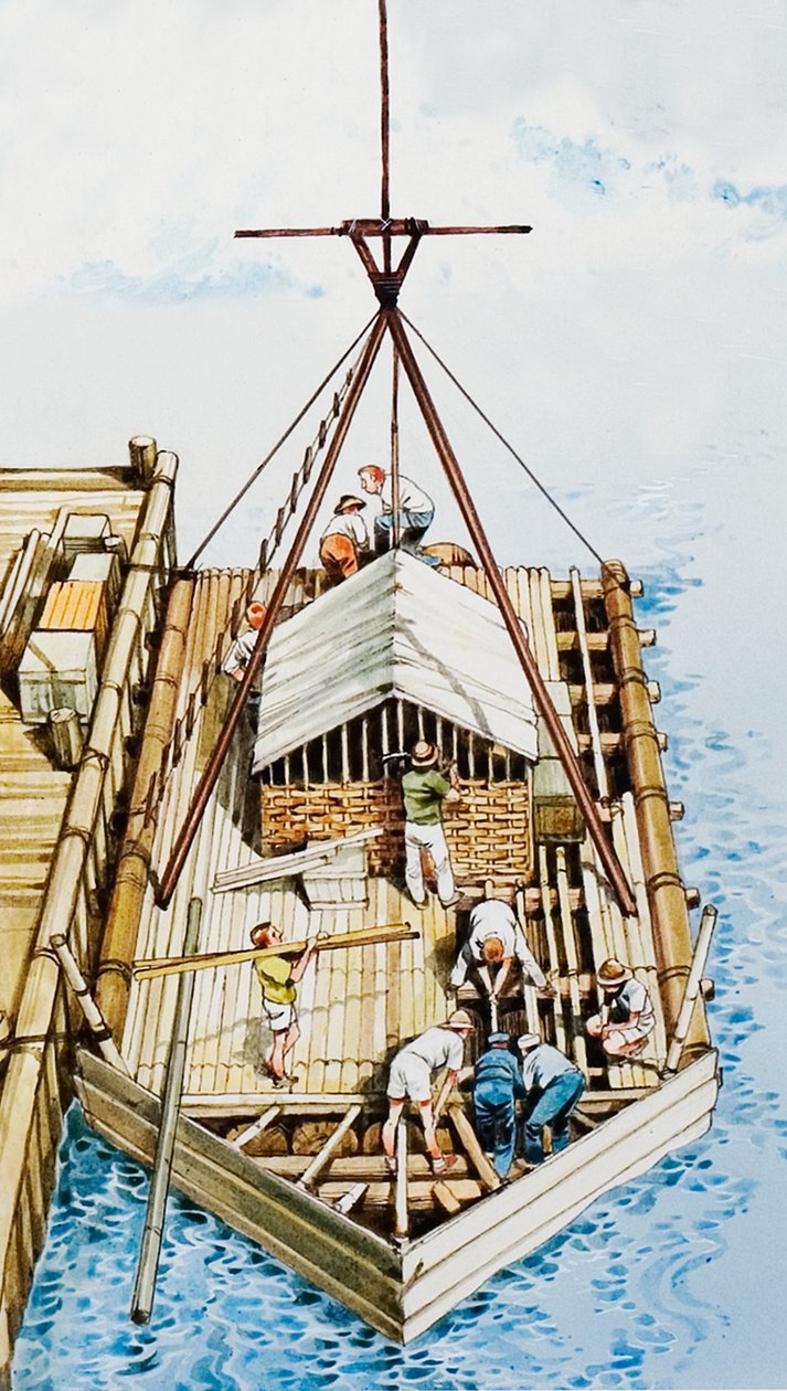 Construction du Kon-Tiki en bois de balsa | English School