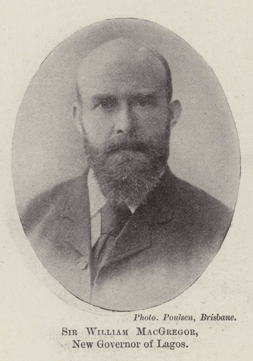 Sir William MacGregor, nouveau gouverneur de Lagos