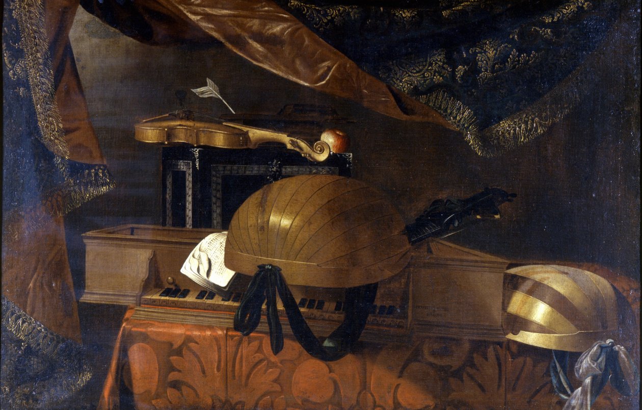 Instruments de musique. Peinture d'Evaristo Baschenis (1617 - 1677)
