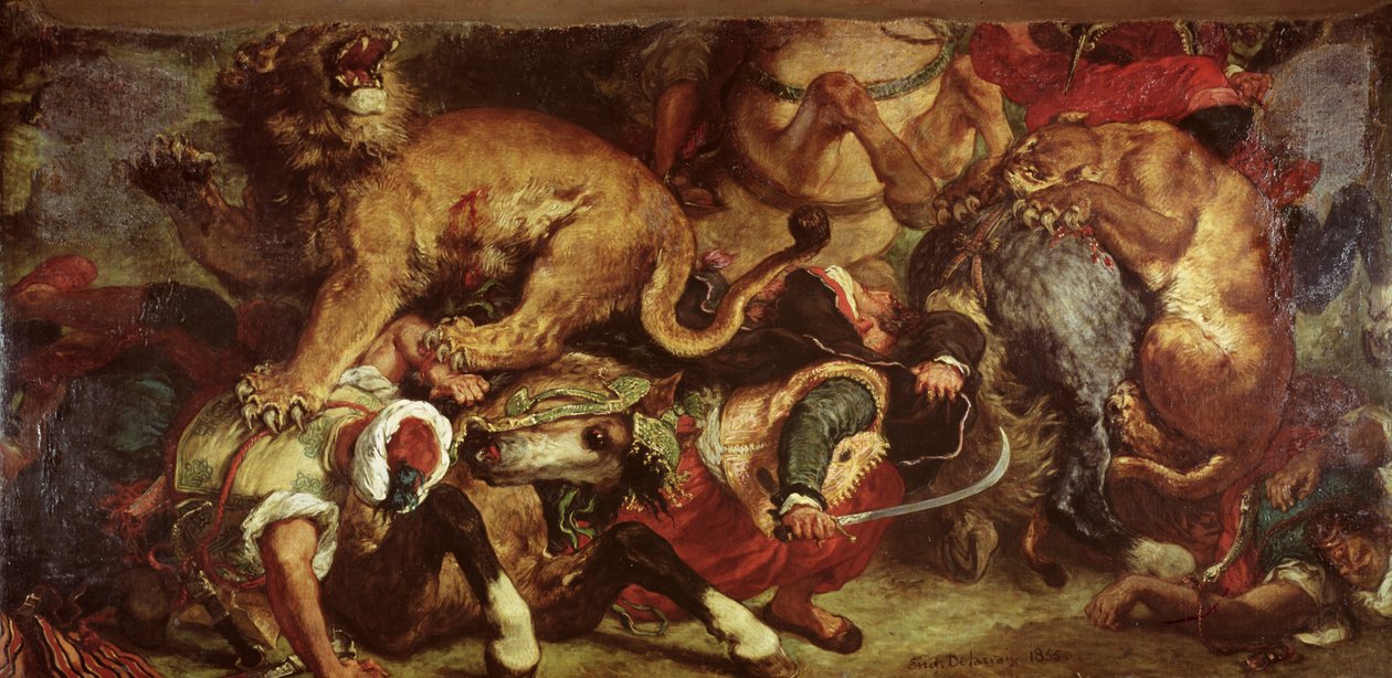 La chasse au lion, 1855 | Ferdinand Victor Eugene Delacroix