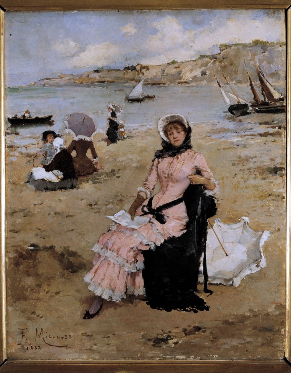 Sur la plage | Francesco Miralles Galaup | Estampe d'art