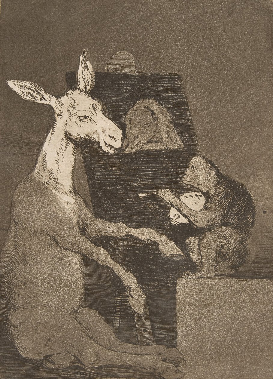 Planche 41 de Los Caprichos : Ni plus ni moins, 1799