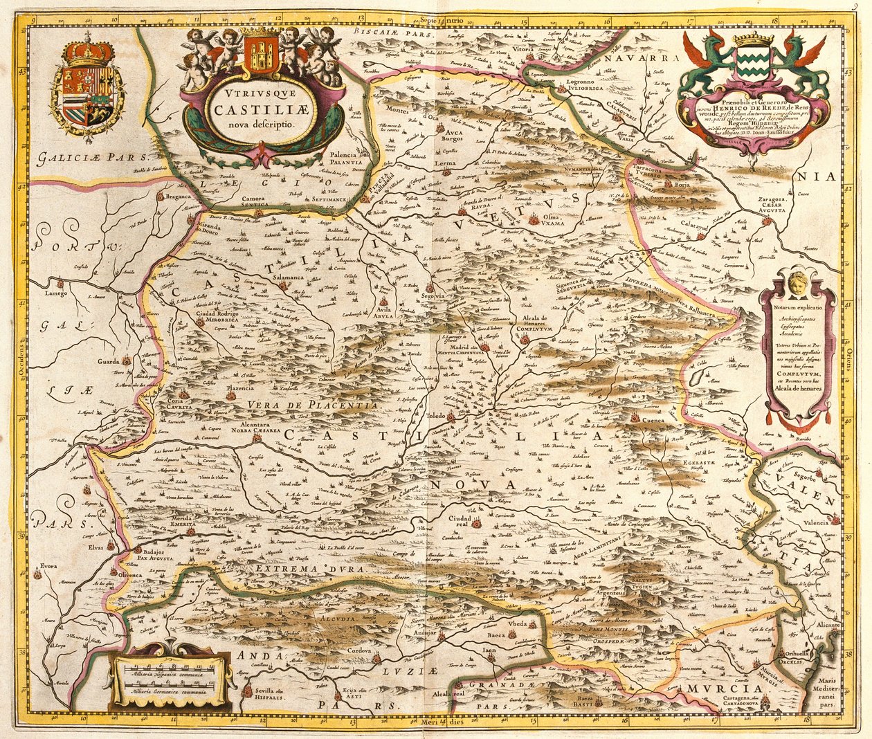 Carte du royaume de Castille (Espagne) (gravure)