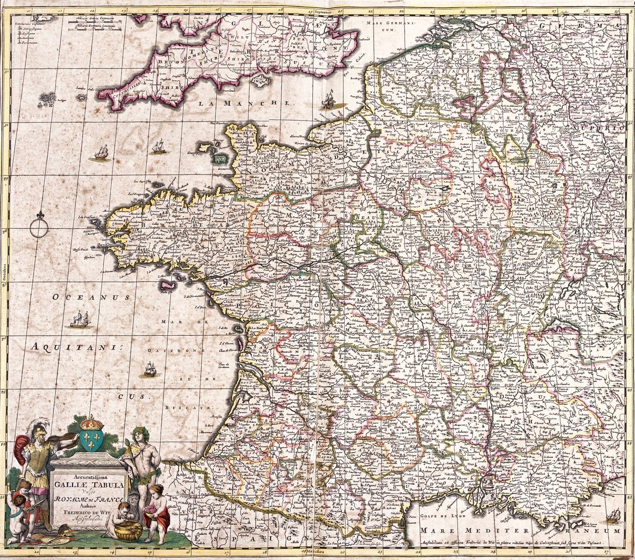 Carte du Royaume de France | Frederick de Wit | Estampe d'art