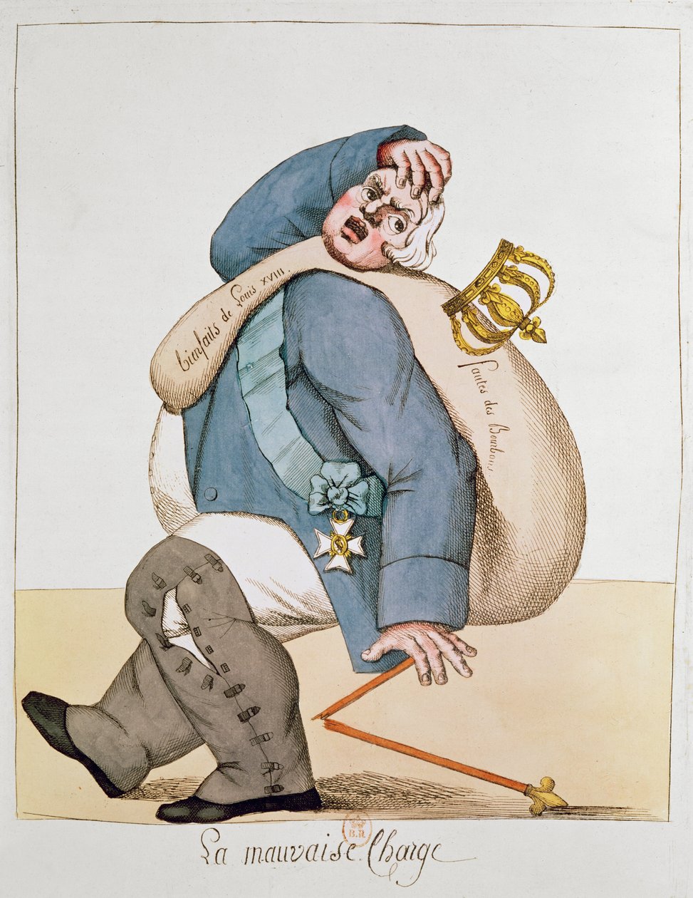 Caricature de Louis XVIII (1755-1824) 1815 | French School