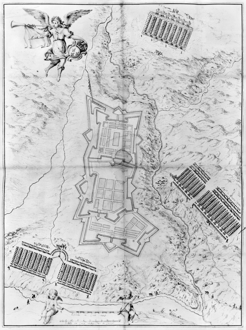 Plan et carte de la ville et de la citadelle de Mont-Louis