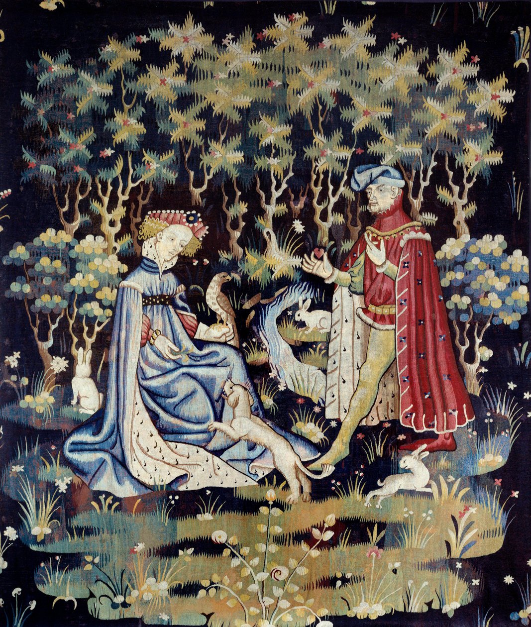 Scène galante : l'offrande du cœur | French School