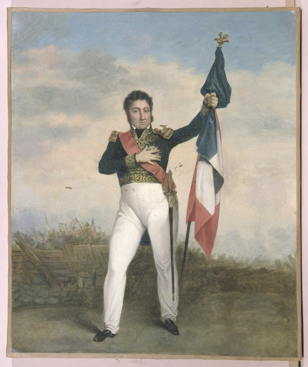 Louis-Philippe (1773-1850) portant le drapeau tricolore sur les ...