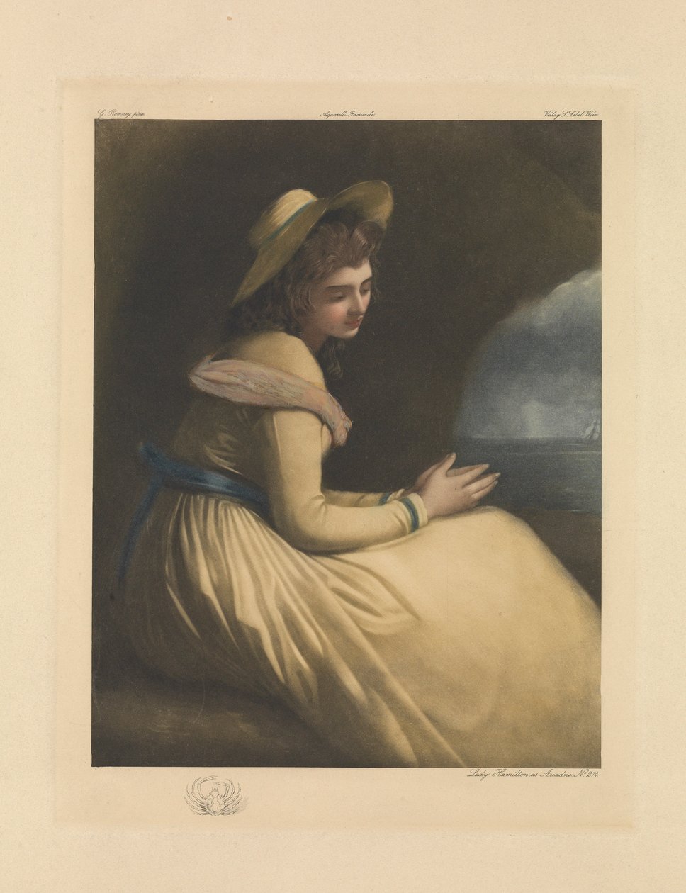Lady Emma Hamilton als Ariadne von George Romney: Kunstdruck