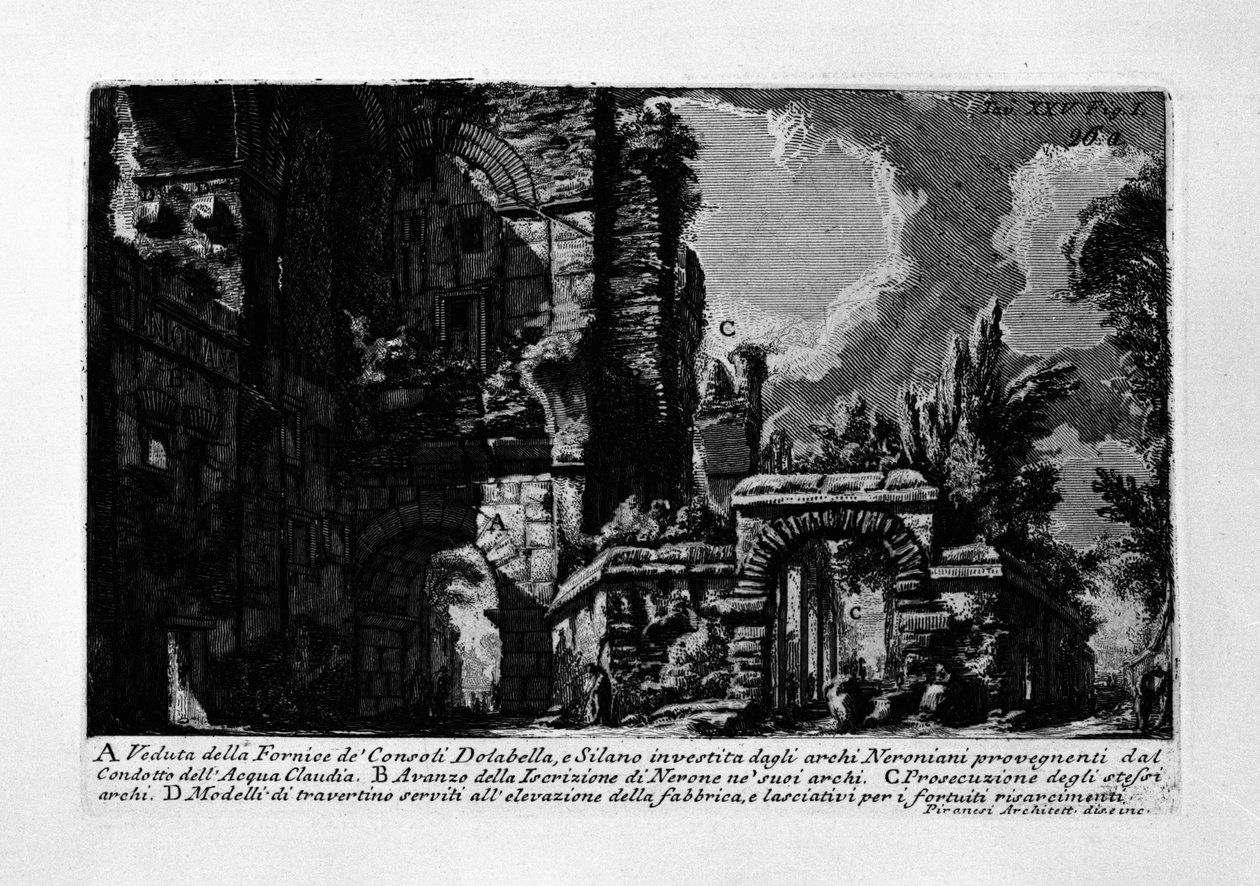 Veduta de la Fornice de Consoli Dolabella et Silano