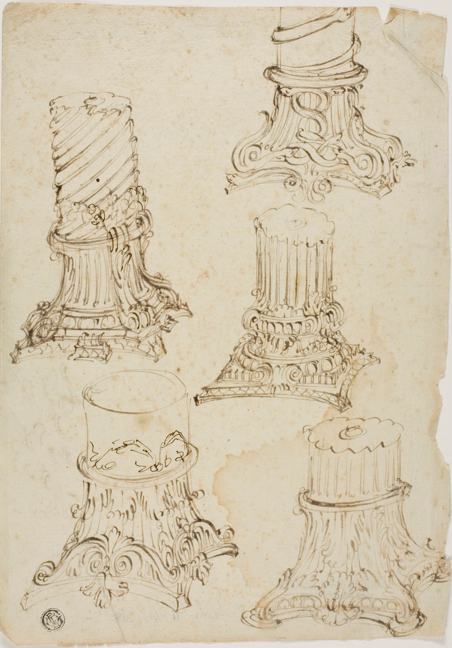 Croquis de chapiteaux corinthiens | Giovanni Paolo Panini