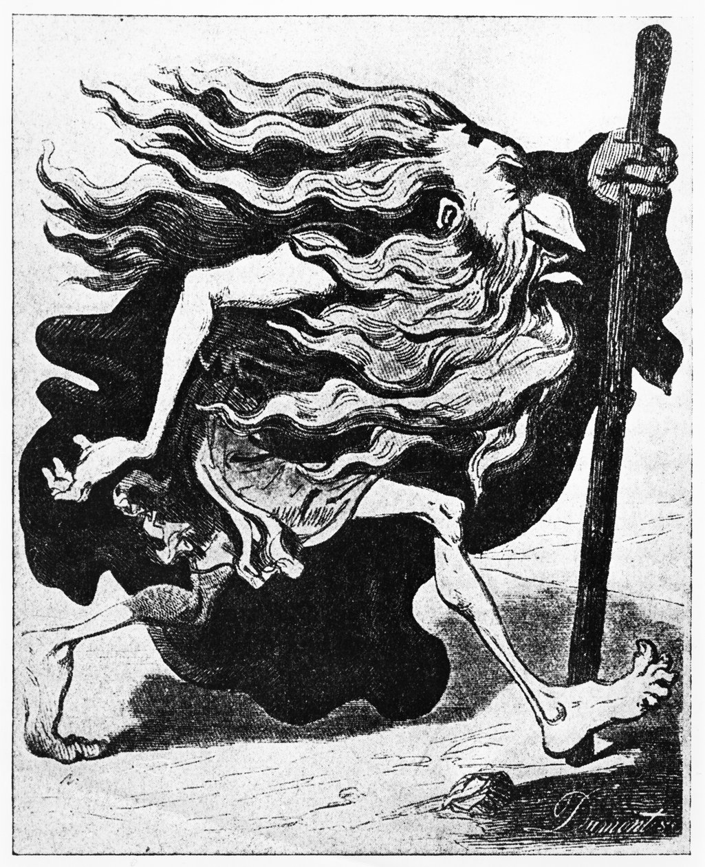 'Le Juif Errant', caricature du 'Journal Pour Rire', 22 mai 1852