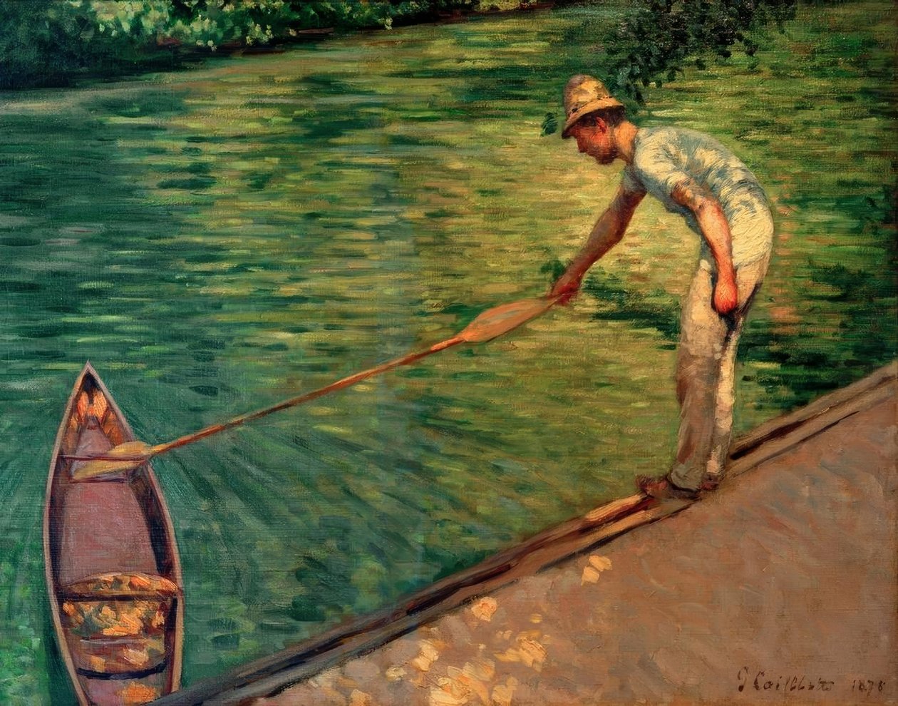 Canotier ramenant sa périssoire | Gustave Caillebotte
