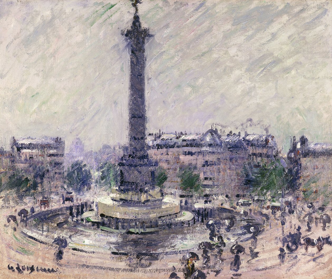Paris, place de la Bastille, vers 1922 | Gustave Loiseau