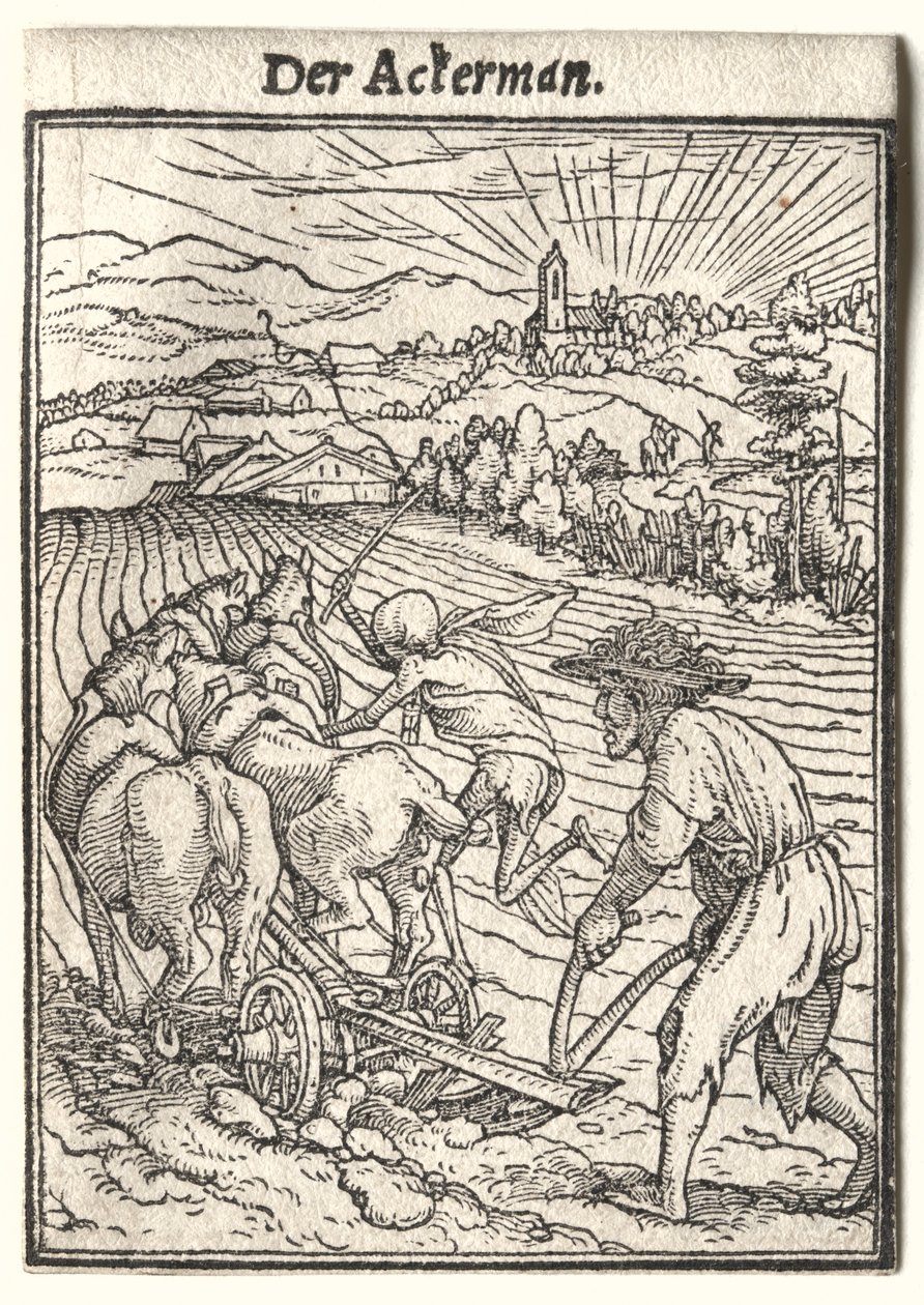 La Danse de la Mort : Le Laboureur | Hans Holbein