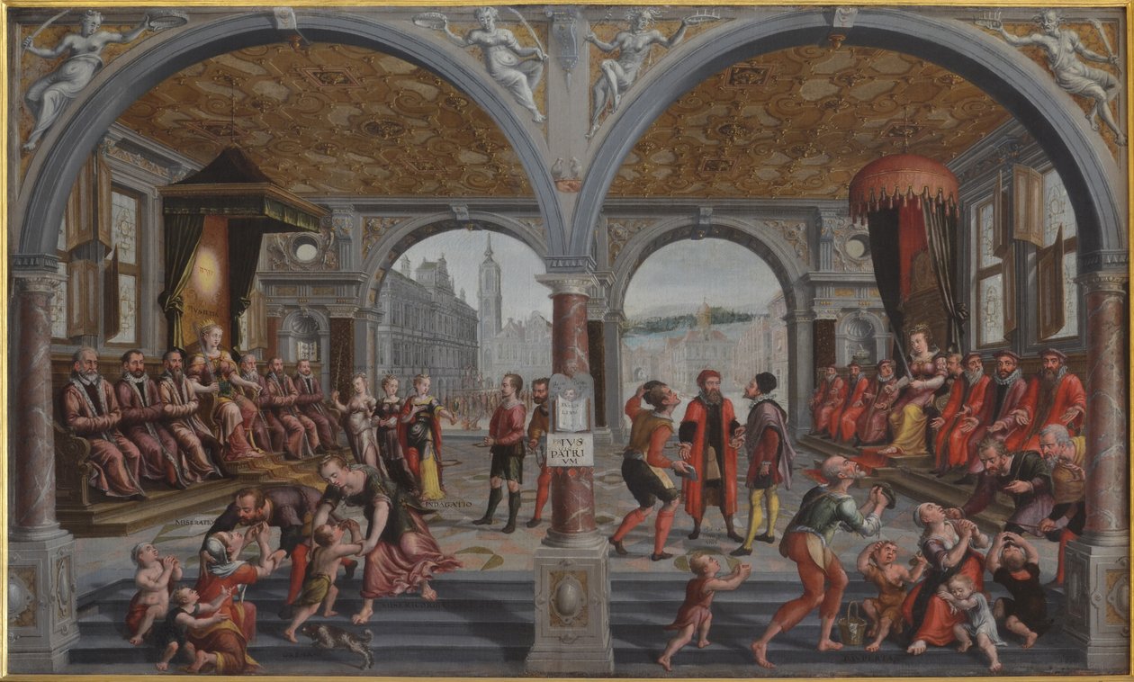 Iustitia und Iniustitia Justice et Injustice, 1594-1595