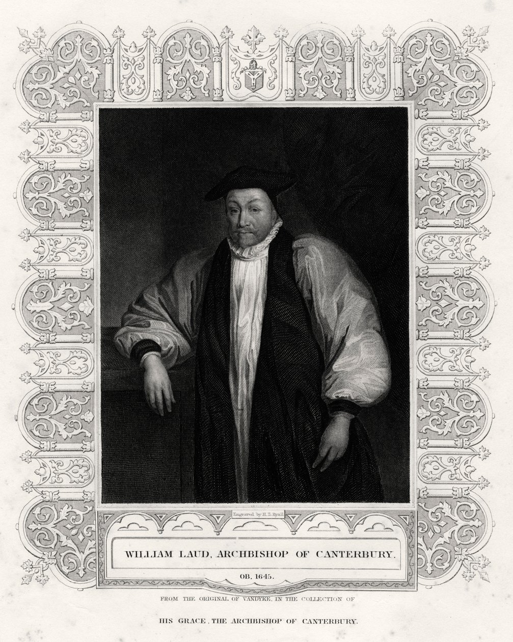 William Laud, archevêque de Canterbury | Estampe d'art