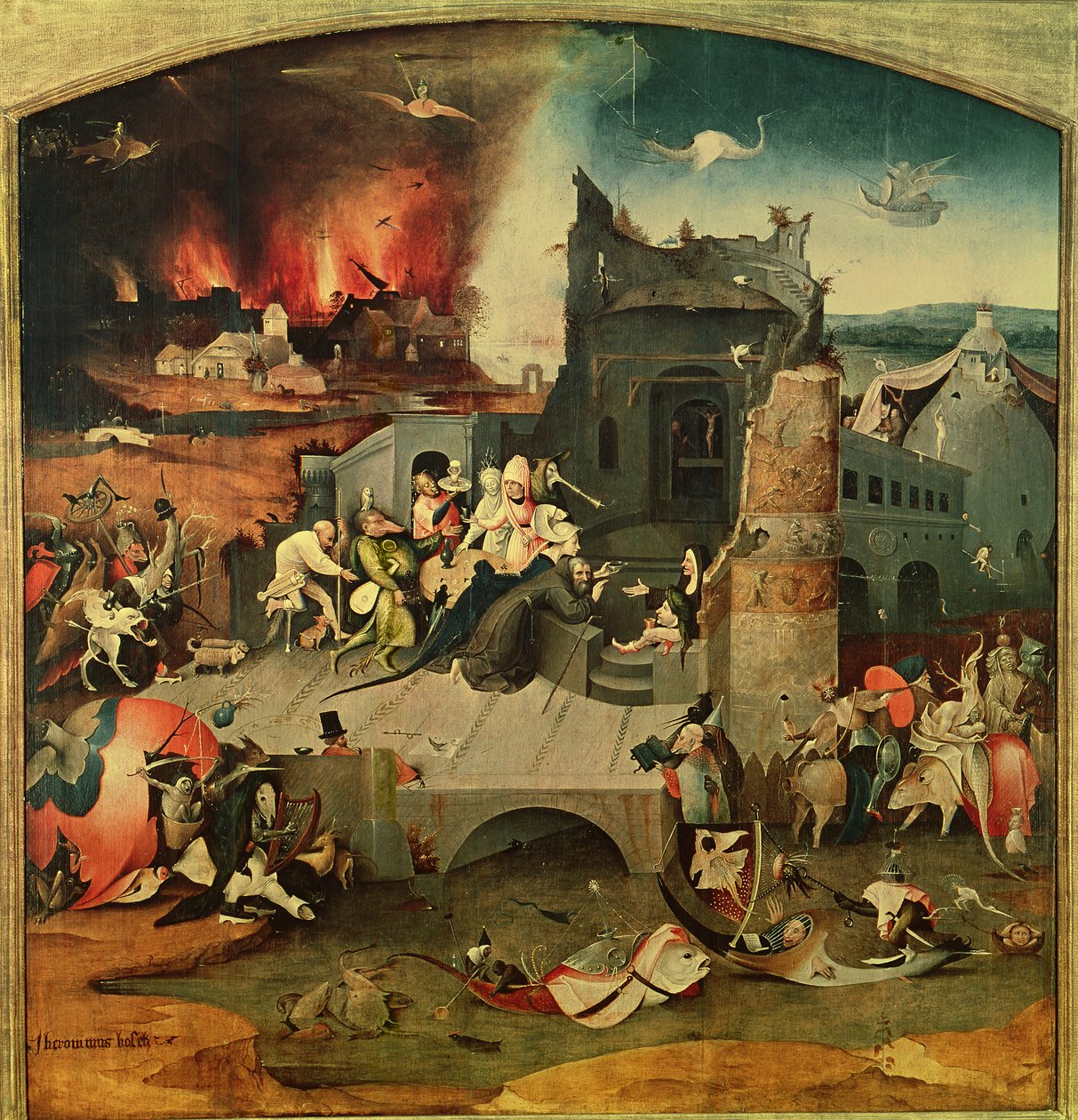 Panneau central du triptyque de la Tentation de Saint Antoine