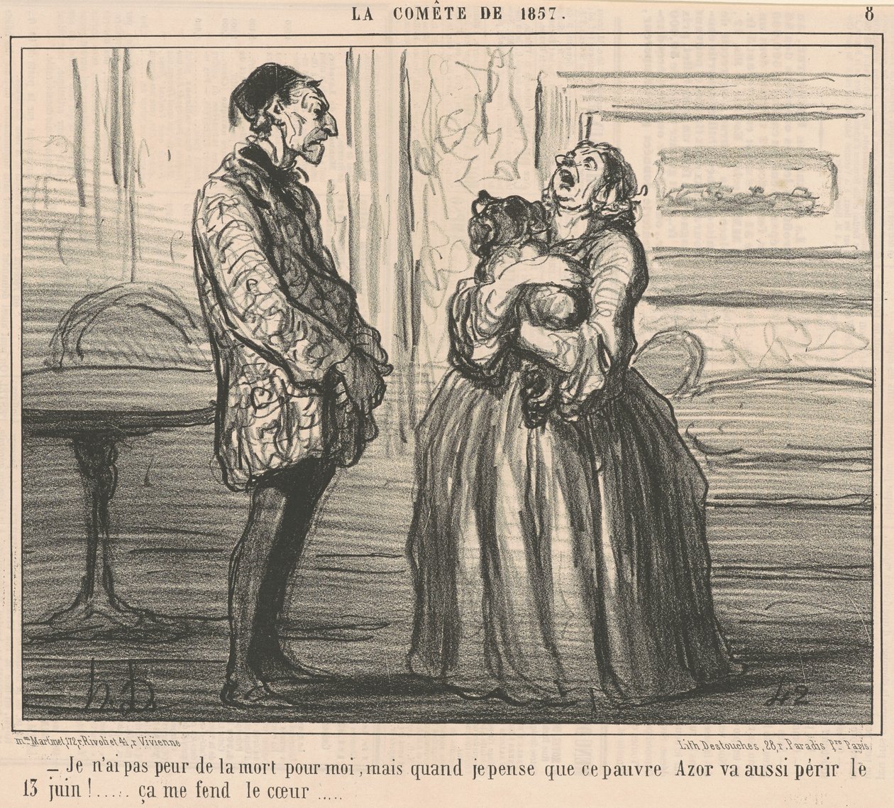 Je n'ai pas peur de la mort pour moi ... | Honoré Daumier