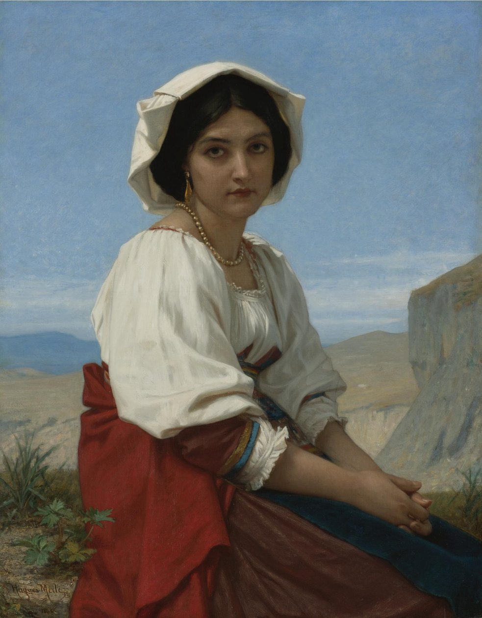 Fille italienne | Hugues Merle | Estampe d'art