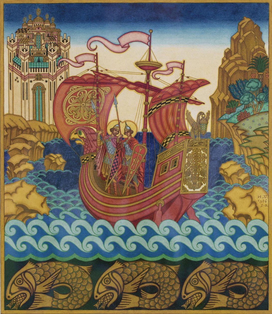 Le navire | Ivan Yakovlevich Bilibin | Estampe d'art