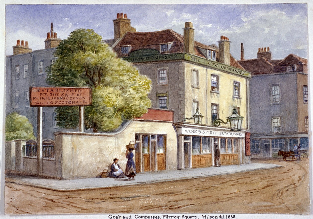 Old Goat and Compasses Inn, Marylebone Road, Londres, 1868