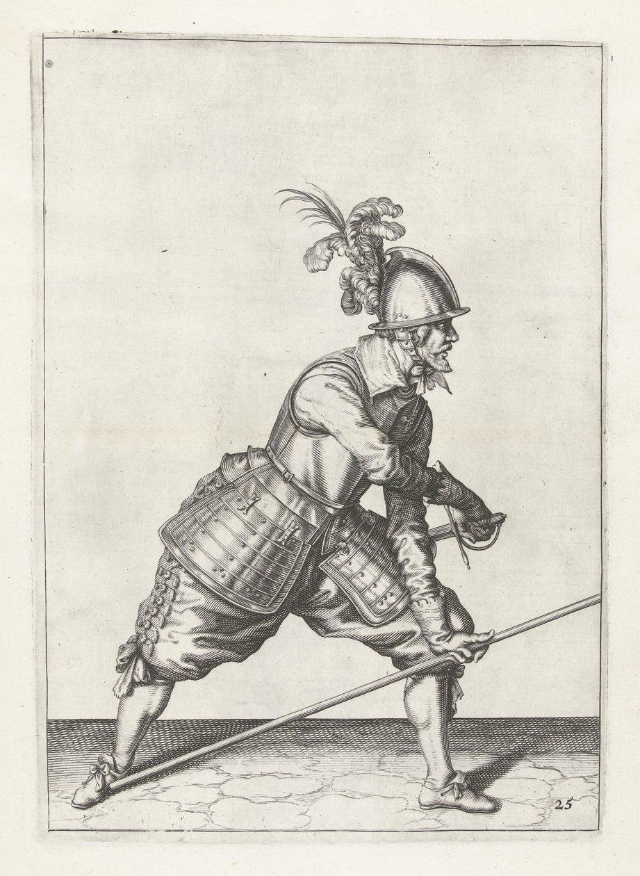 Soldat avec une épée tirant une lance, c.1600