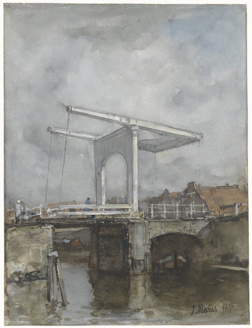 Le Pont-levis | Jacob Maris | Estampe d'art