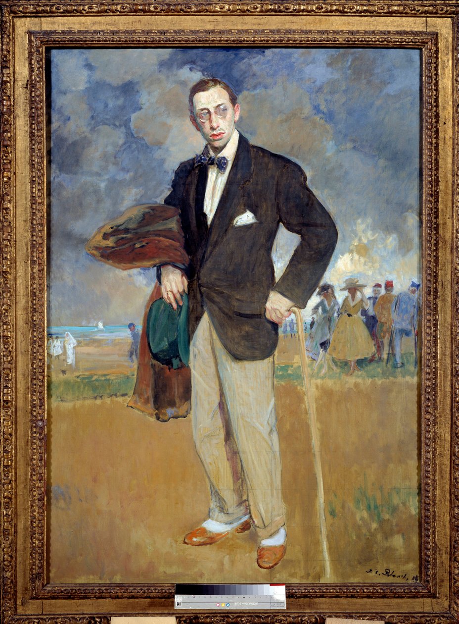 Portrait en pied de Igor Stravinsky (1882-1971) compositeur. Peinture de Jacques Emile Blanche ...