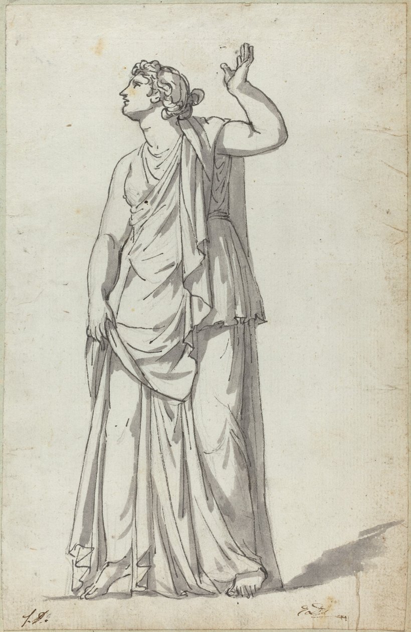 Statue romaine d'une muse (Anchyrrhoe) | Estampe d'art