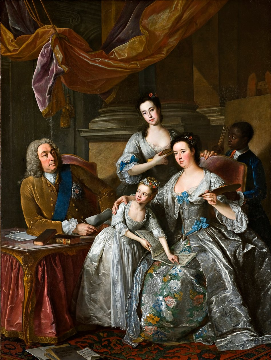 Richard Boyle, 3e comte de Burlington et 4e comte de Cork, avec sa ...