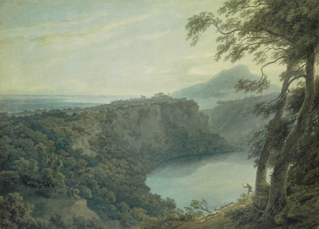 Le Lac de Nemi et la Ville de Genzano, XVIIIe siècle