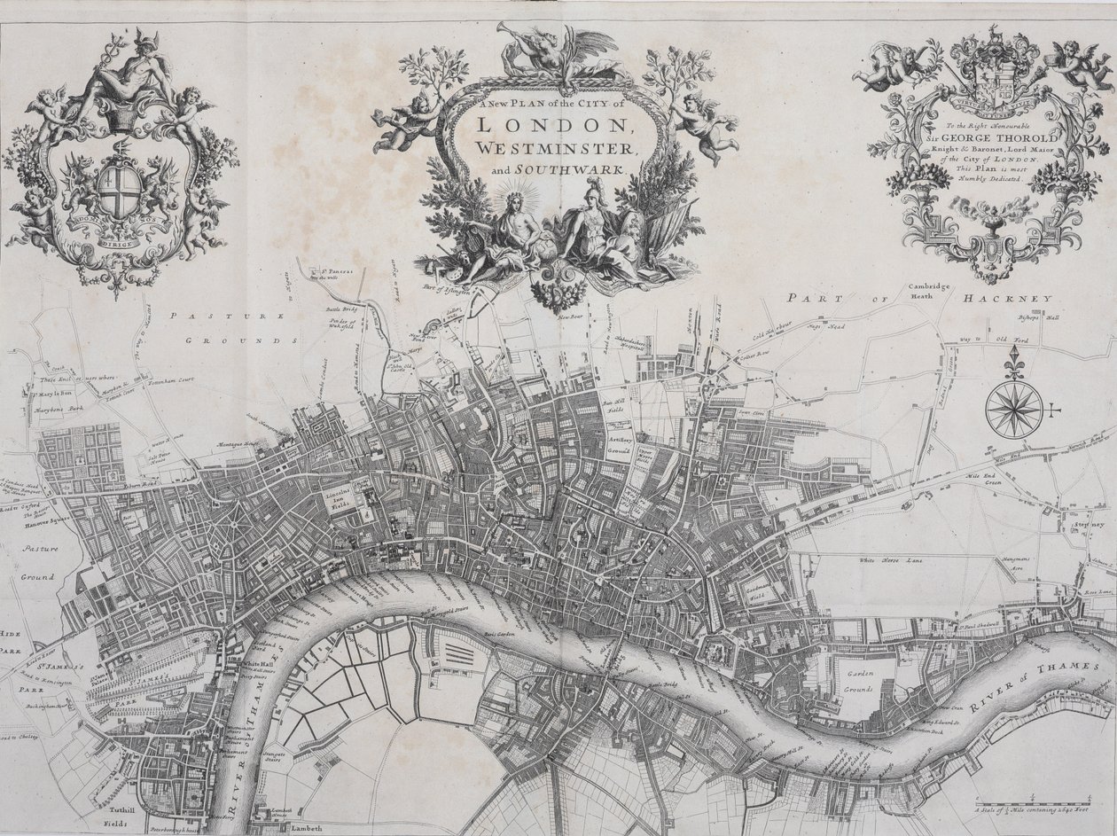 Un nouveau plan de la ville de Londres, Westminster et Southwark, dans ...