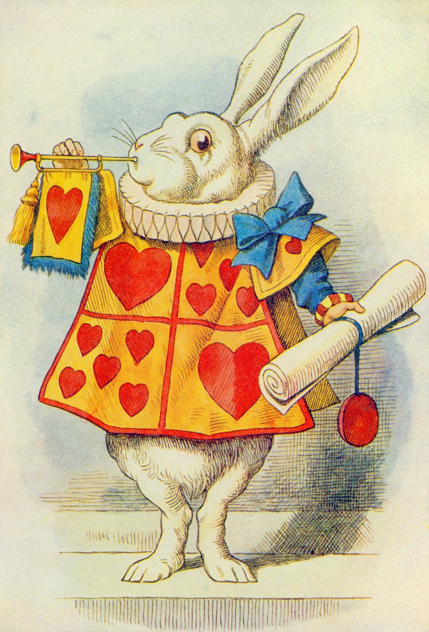 Le Lapin Blanc, illustration de 'Alice au Pays des Merveilles' par ...