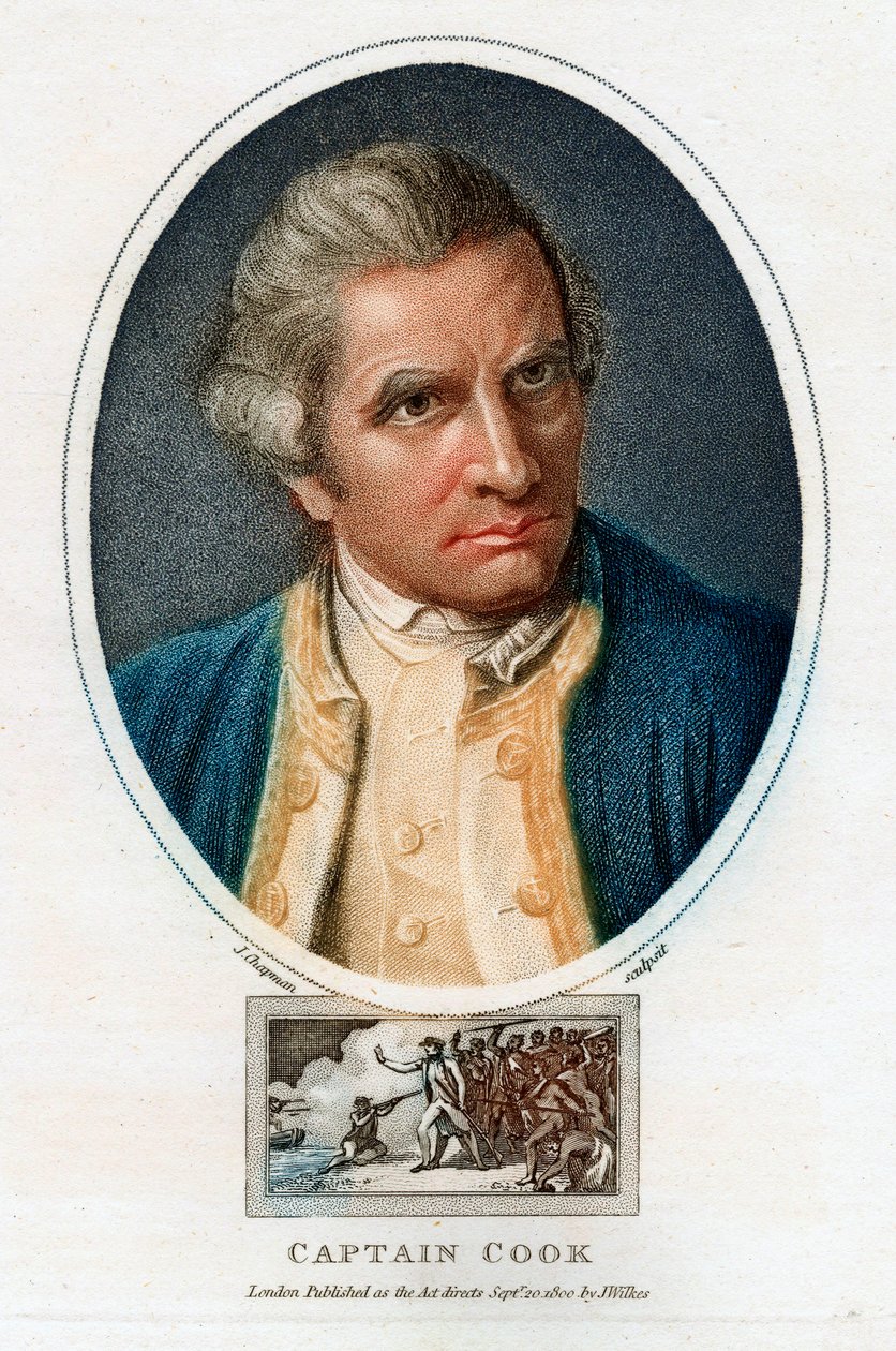 Portrait de James Cook, 1800 | John Chapman | Estampe d'art