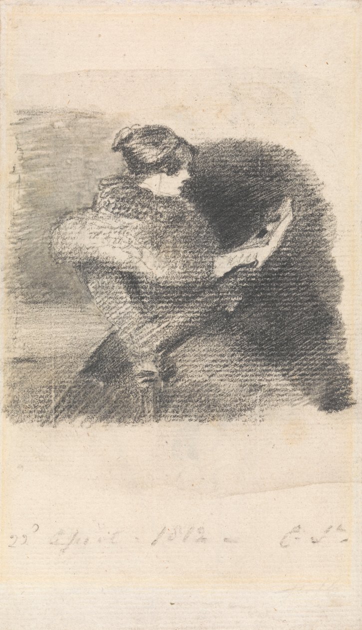 Mary Constable lisant | John Constable | Estampe d'art
