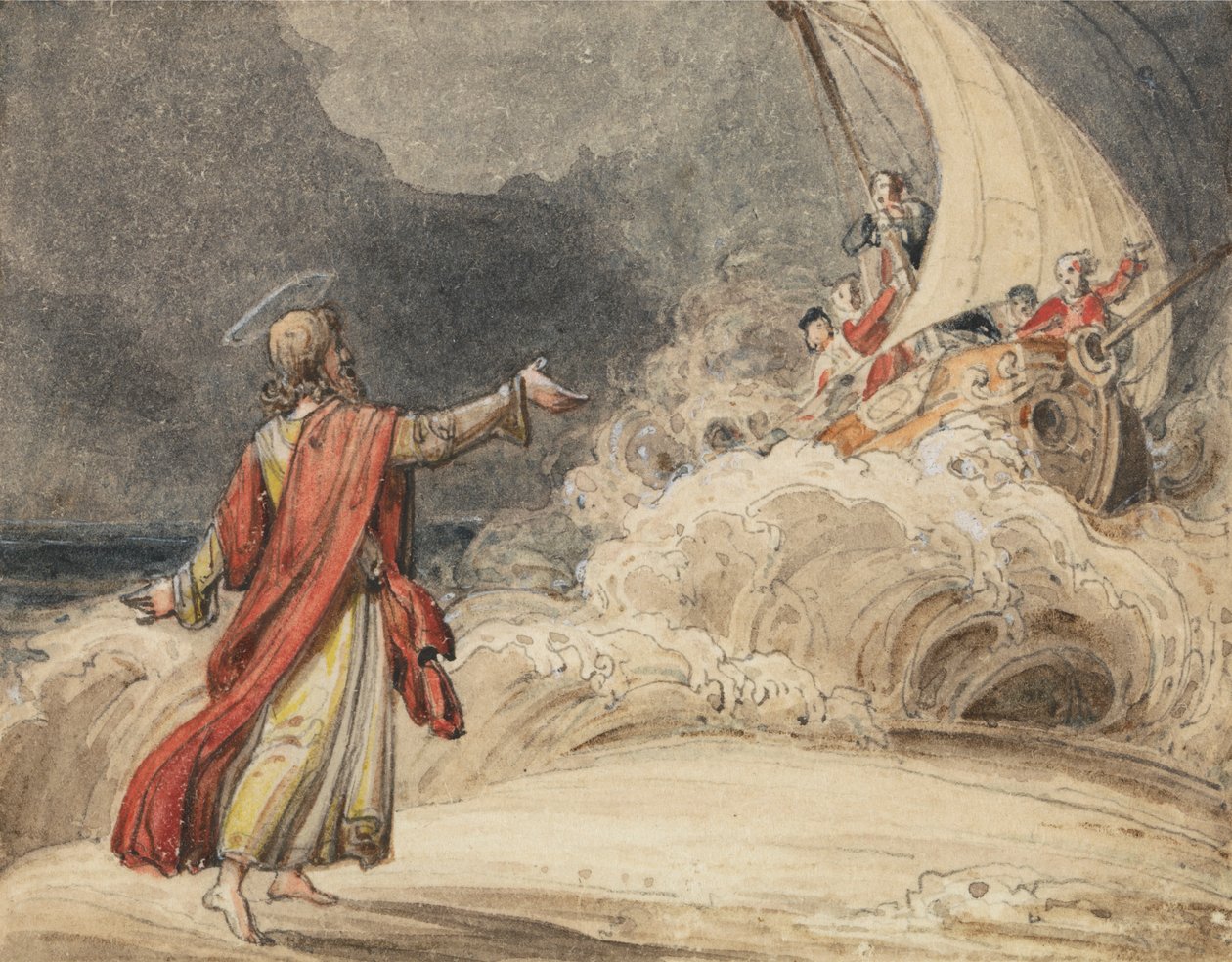 Le Christ calmant la tempête | John Martin | Estampe d'art
