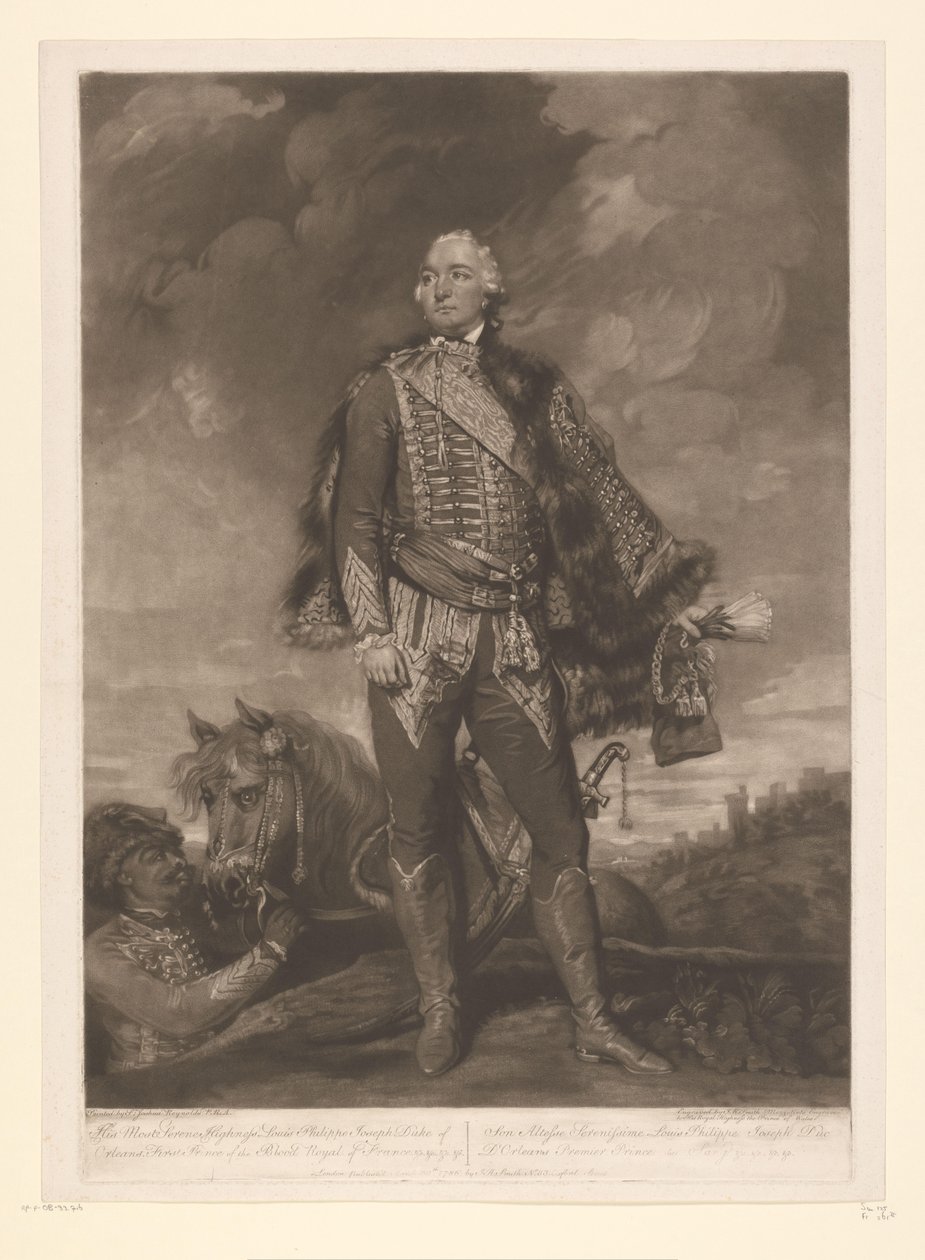 Portrait de Louis Philippe II d'Orléans | Estampe d'art