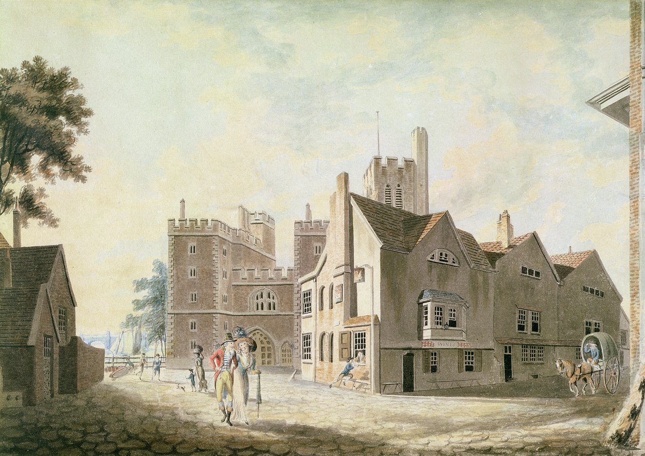 Vue du palais de l'archevêque, Lambeth | Estampe d'art